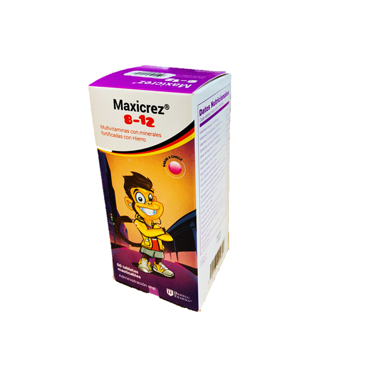 MAXICREZ 8-12 AÑOS 60TAB MASTICABLES | Farmacia502